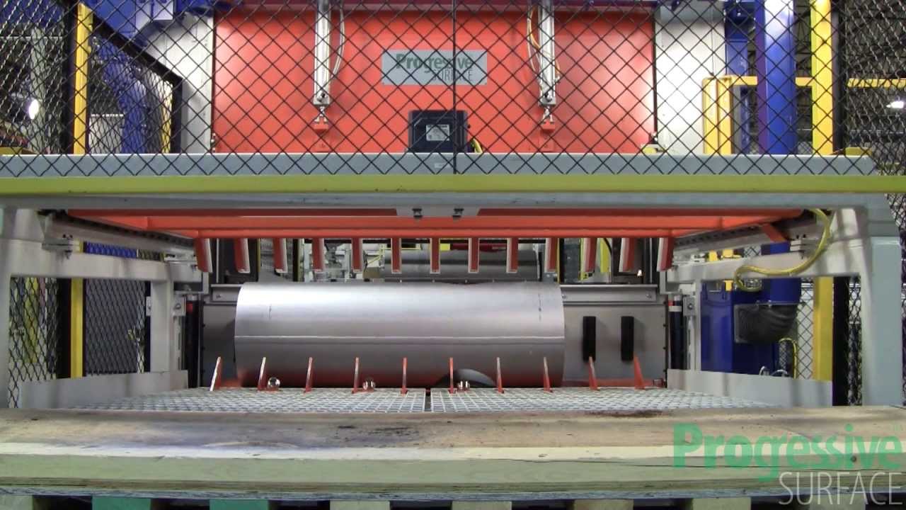 Automatic Tube Shot Blast for Scale and Slag Removal - Progressive Surface